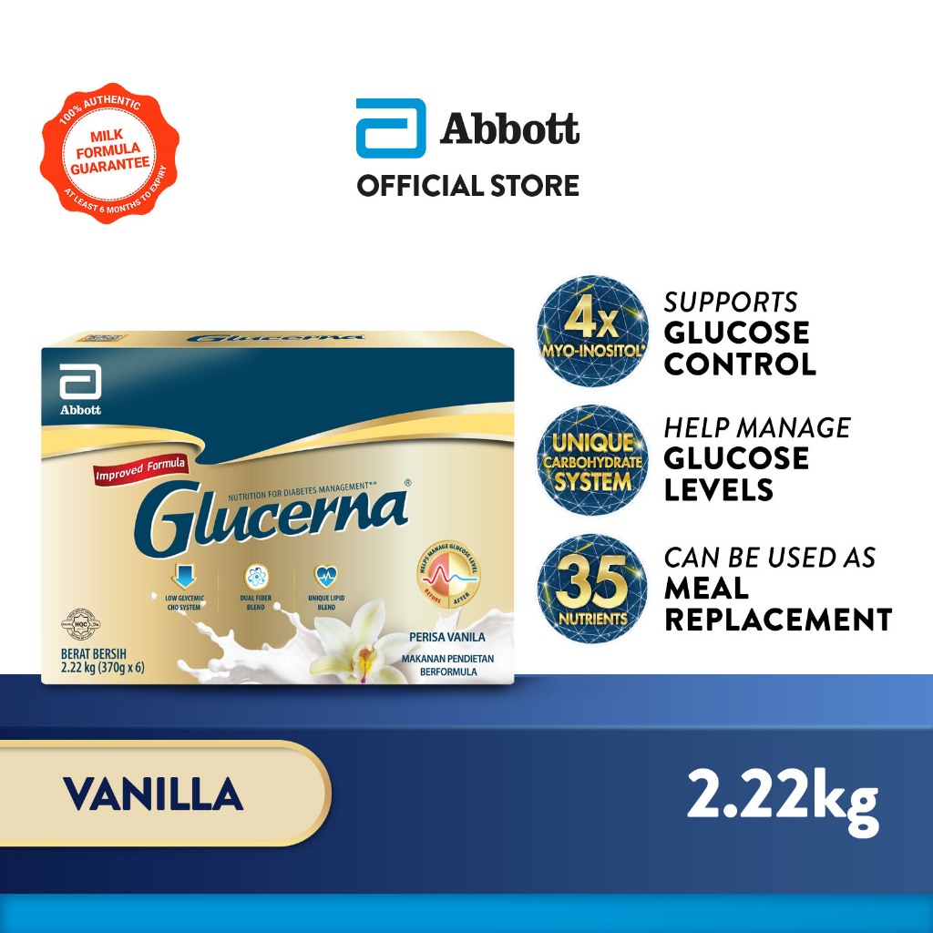 Glucerna Diabetes-Specific Formula - Vanilla BIB (2.22kg) | Shopee Malaysia