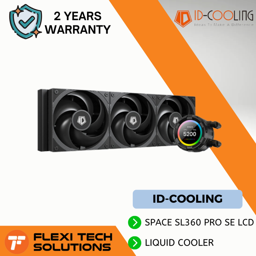 Flexi Tech ID-Cooling SPACE SL360 PRO SE LCD Watercooling - Black | Shopee Malaysia