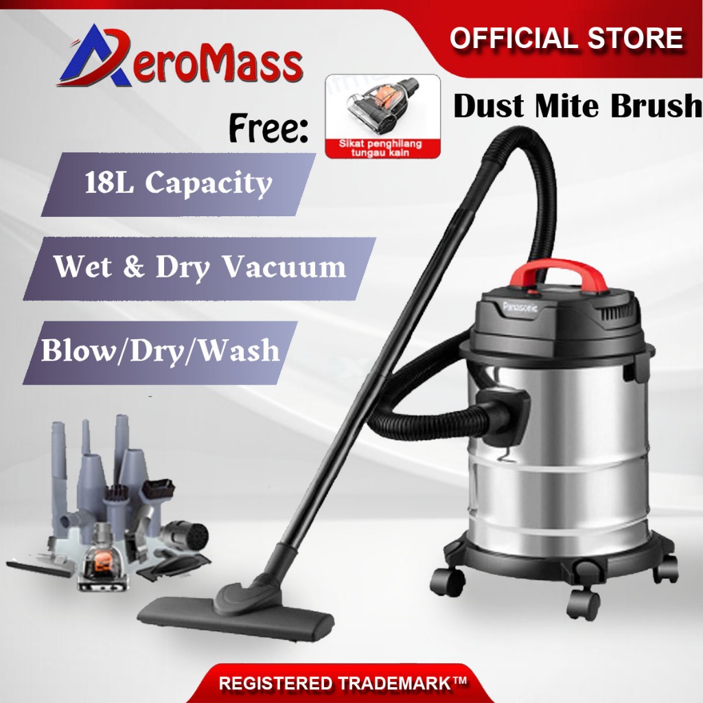 Aeromass Vacuum Wet & Dry Heavy Duty Cleaner Vakum 18L Blower Vacum ...