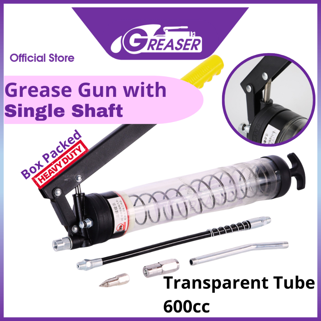 Greaser Grease Pump / Grease Gun / Pam Gris - Transparent Single Shaft ...