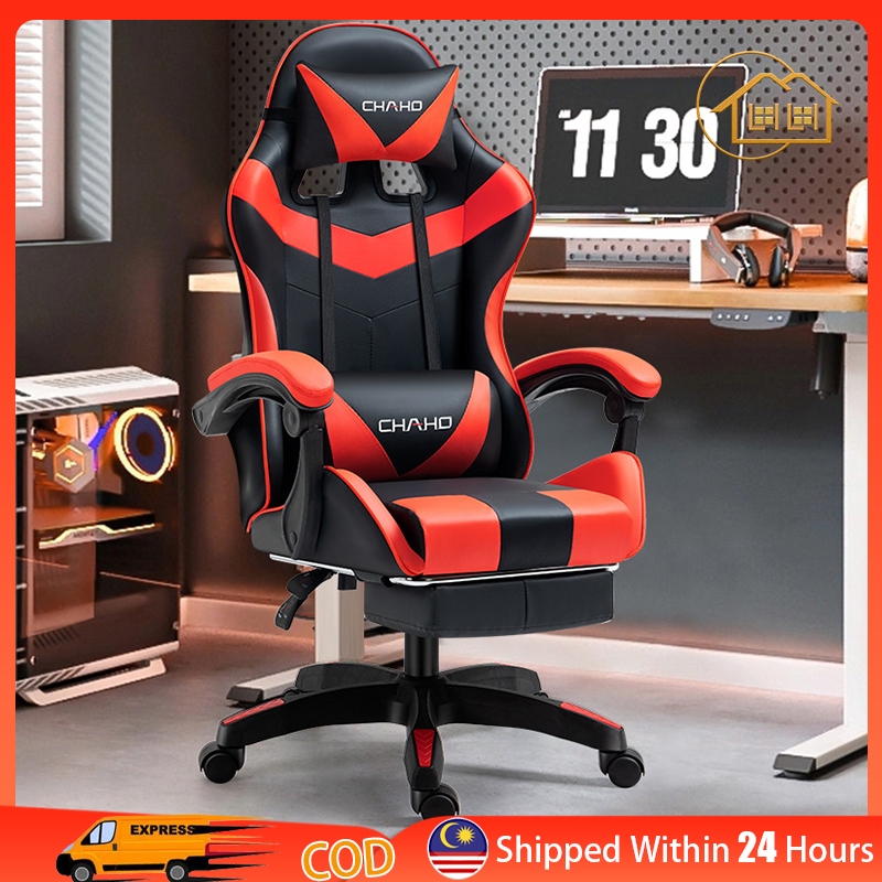 LI- Leather Gaming Chair Comfortable Computer Kerusi Computer Chair ...