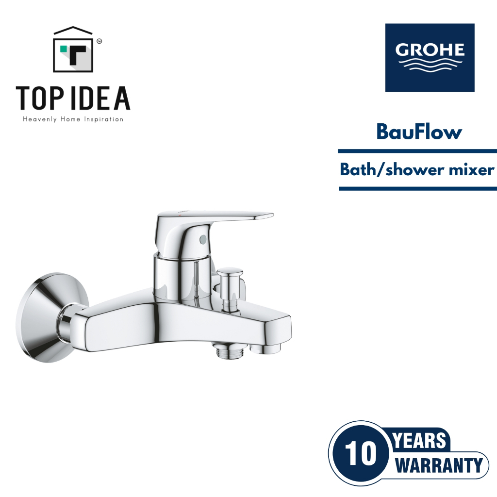 GROHE BauFlow Single Lever Exposed Bath/Shower Mixer | 23601000 ...