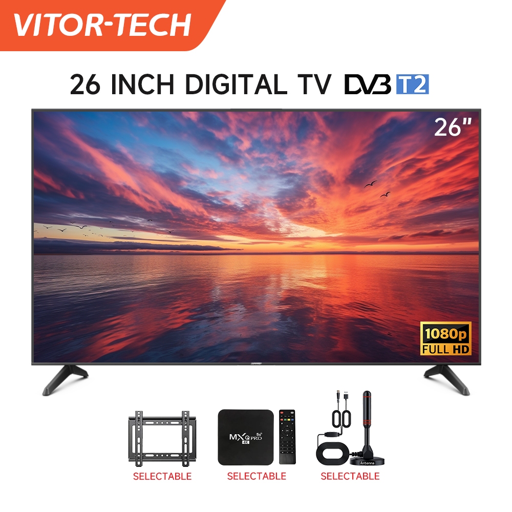 New TV 26 Inch Digital Full HD LED TV DVB-T2 Built-in MYTV Full Channel ...