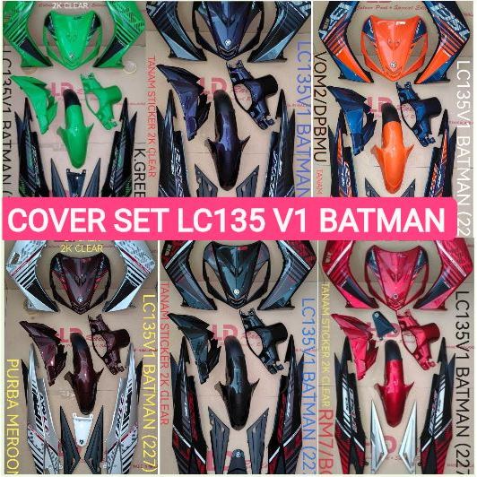 YAMAHA LC135 V1 COVER SET BATMAN (227) READY STOCK NEW ARRIVALWITH SIAP ...