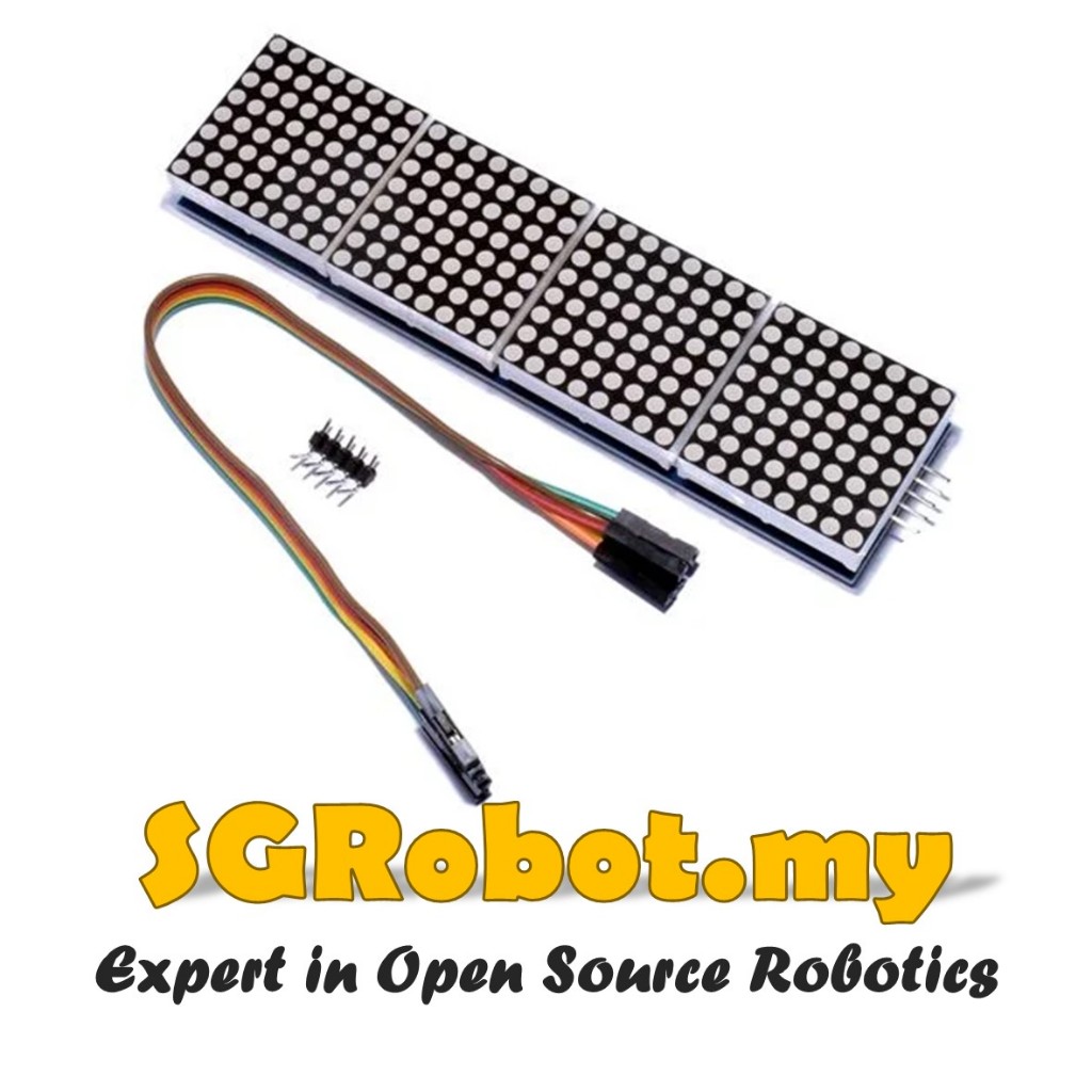 4 In 1 MAX7219 Dot Matrix Display Module 4 Channel Display | Shopee ...