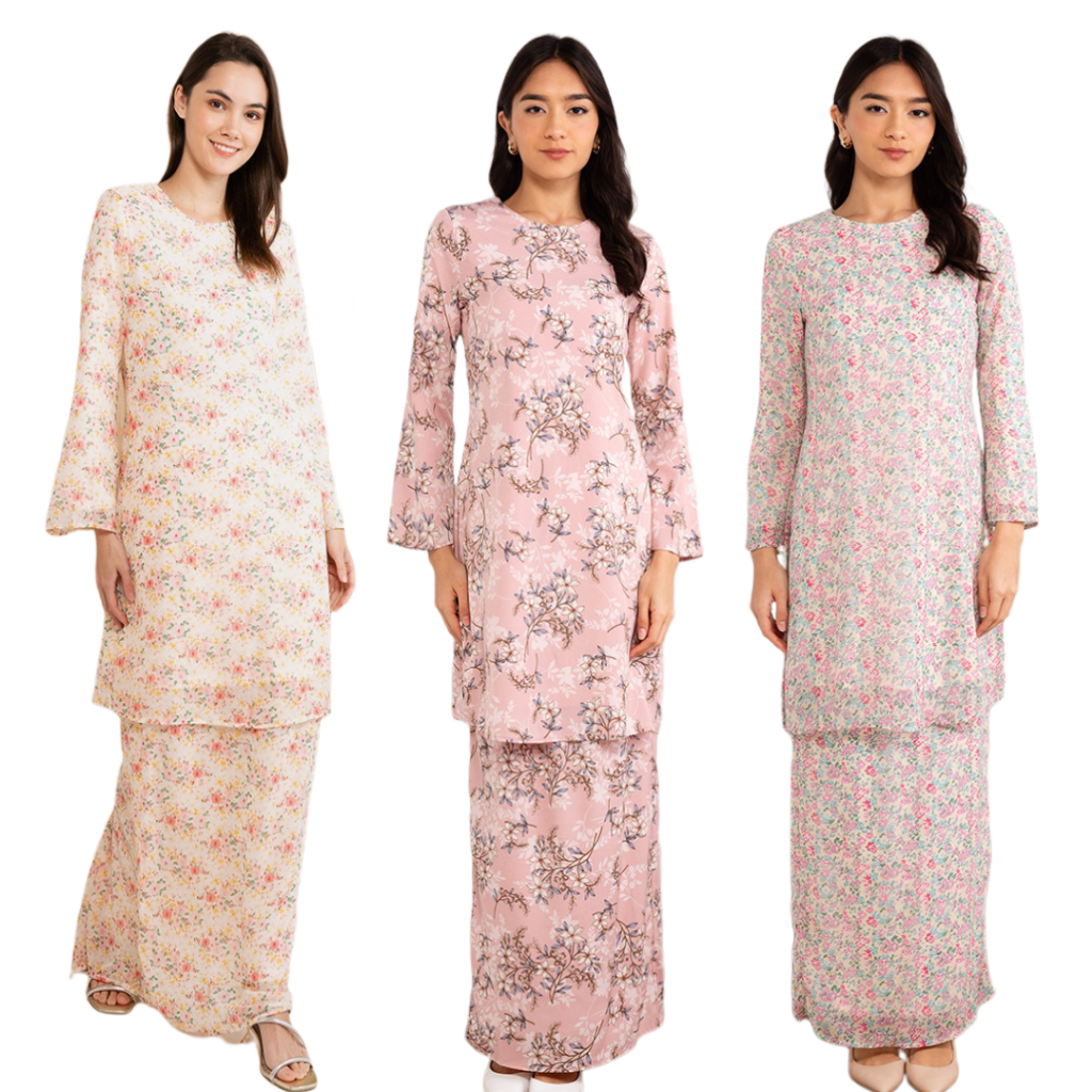 [Baju Raya] ERA MAYA 6 Colors Kipas Belakang Mekar Kurung Moden - Mint ...