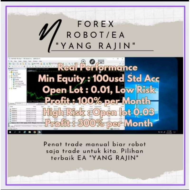 FOREX ROBOT/ EA YANG RAJIN SCALPING HIGH QUALITY | Shopee Malaysia