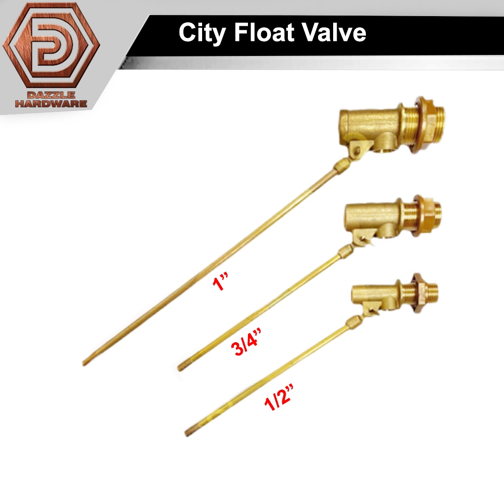 City Float valve 1/2" , 3/4", 1" Brass float valve water tank float ...