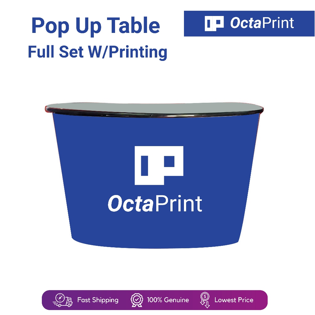 [Ready Stock] Custom Printing Pop Up Table Full Set & Free Lamination ...