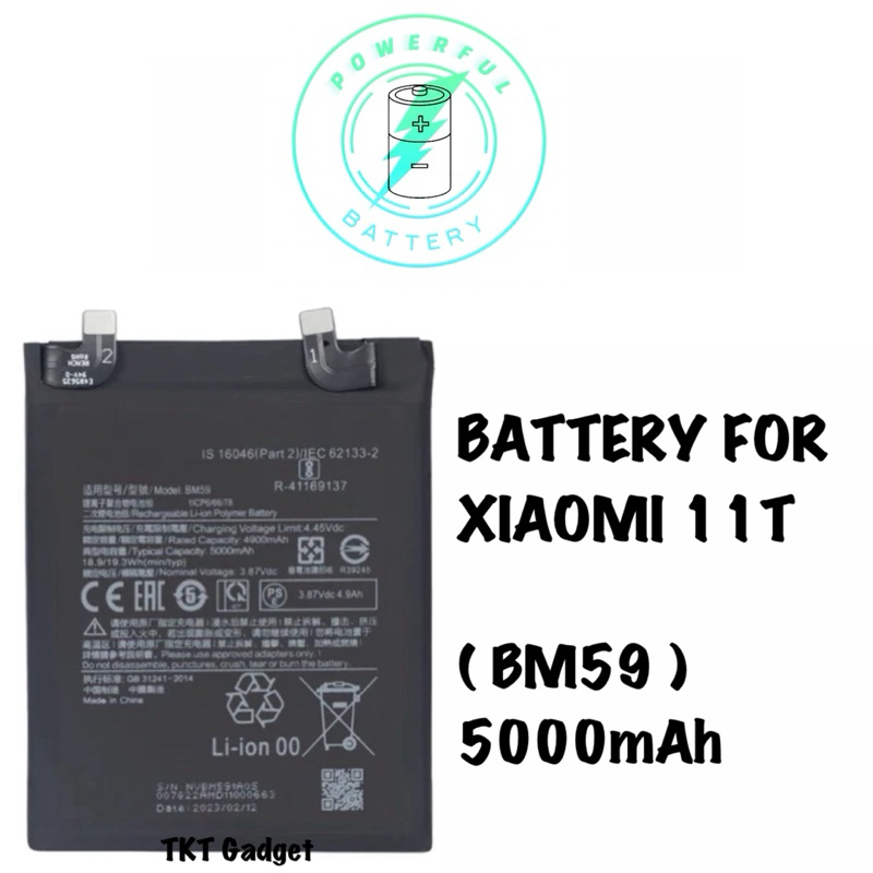 Battery For Ori Xiaomi 11t ( BM59 ) 5000mAh | Shopee Malaysia