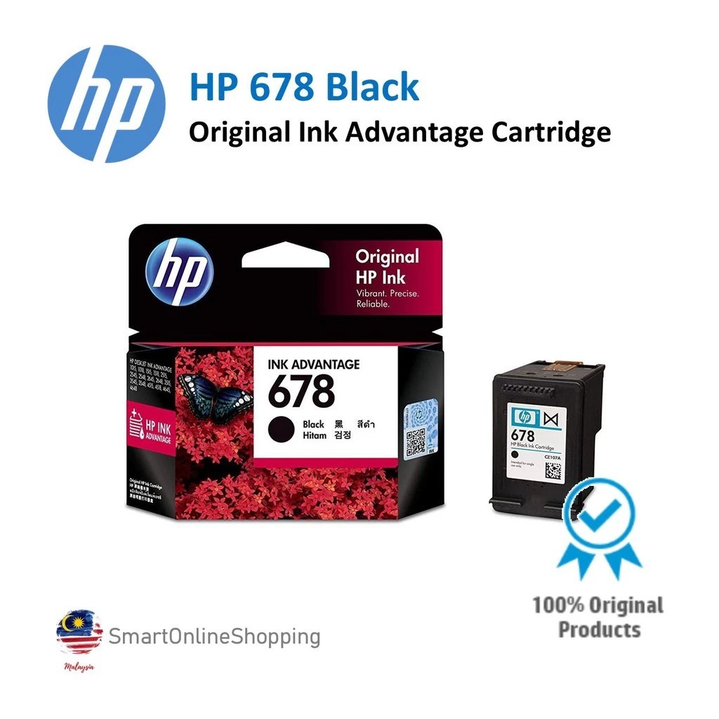 HP 678 Black Original | Tri-Color Ink Cartridge | Shopee Malaysia