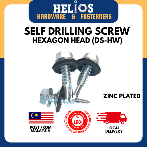 (250/400/500PCS ) DS- HW Self Drilling Screw | Zinc Plated | #14(M6.3 ...