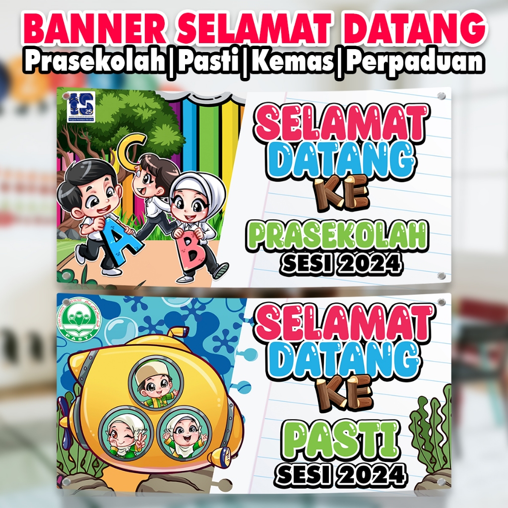 Banner SELAMAT DATANG Prasekolah | Tadika Kemas | Pasti | Tabika ...