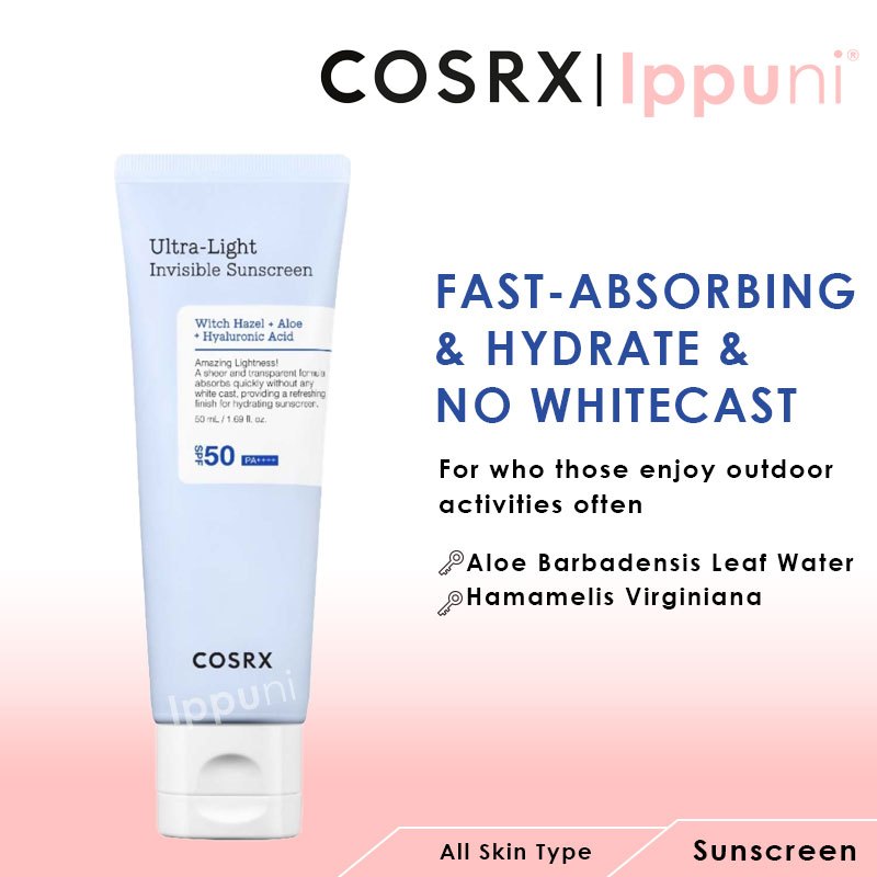 COSRX Ultra Light Invisible Sunscreen SPF50 PA++++ 50ml | Shopee Malaysia