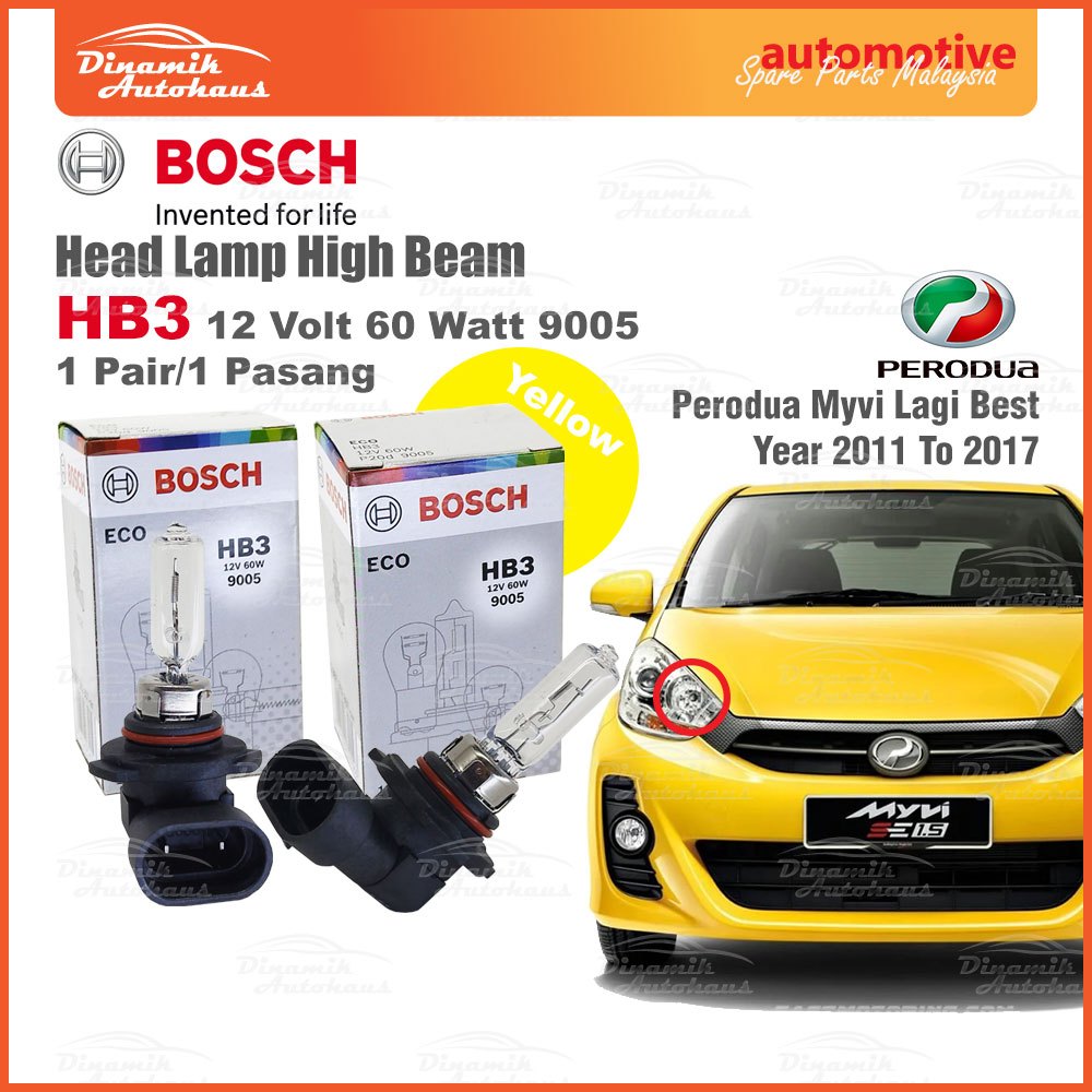 Perodua Myvi Lagi Best Year 2011 To 2017 Head Lamp High Beam Halogen ...