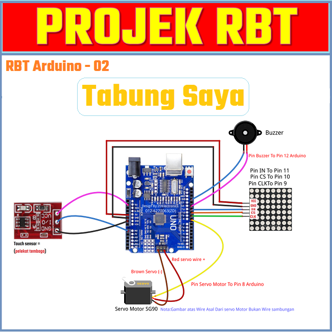 RBT Tabung Saya Projek Reka Bentuk dan teknologi(Arduino-02) | Shopee ...