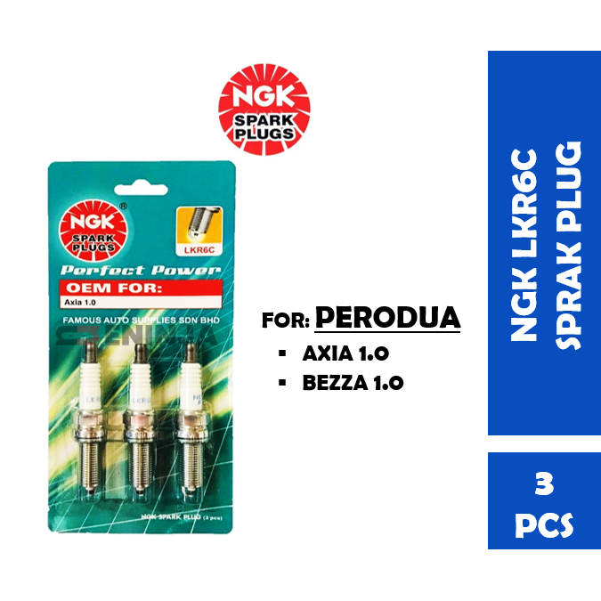 【100% ORIGINAL】NGK LKR6C Spark Plug For Axia 1.0/ Bezza 1.0 | Shopee ...