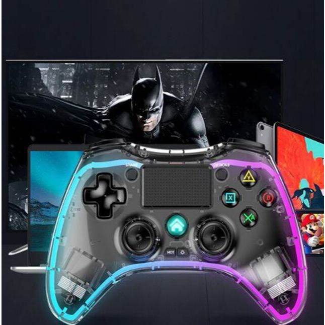 Wireless Controller support Six-Axis Gyroscope & RGB Lighting Transparent For PS3, PS4, Android ...