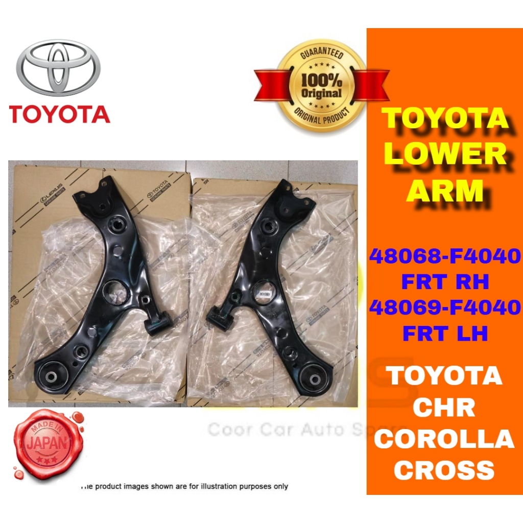 ( 100% ORIGINAL JAPAN ) TOYOTA CHR FRONT LOWER ARM COROLLA CROSS FR RH ...
