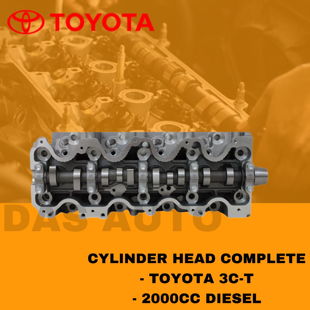 ( HIGH QUALITY ) CYLINDER HEAD complete TOYOTA 3C-T 2000CC | Shopee ...