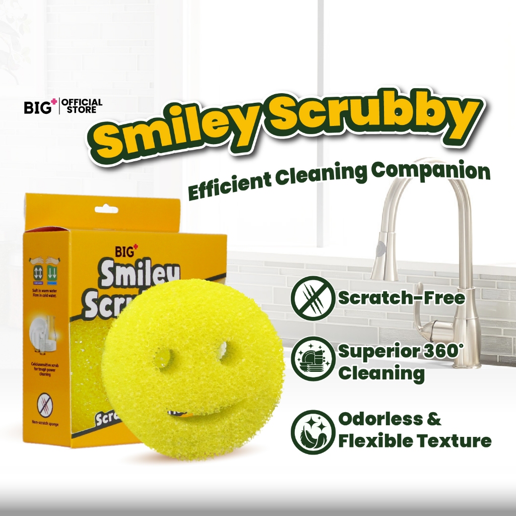 BIG+ Multi-Purpose Smiley Scrubby Sponge | Shopee Malaysia