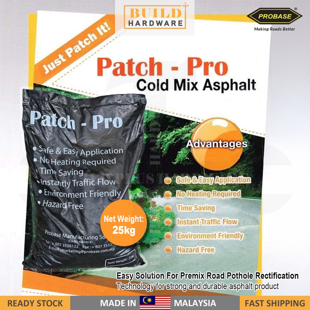 PROBASE Patch-Pro / Patch Pro Tar Sejuk Pot Hole Repair (25kg) Quality Cold Mix Asphalt Tar ...