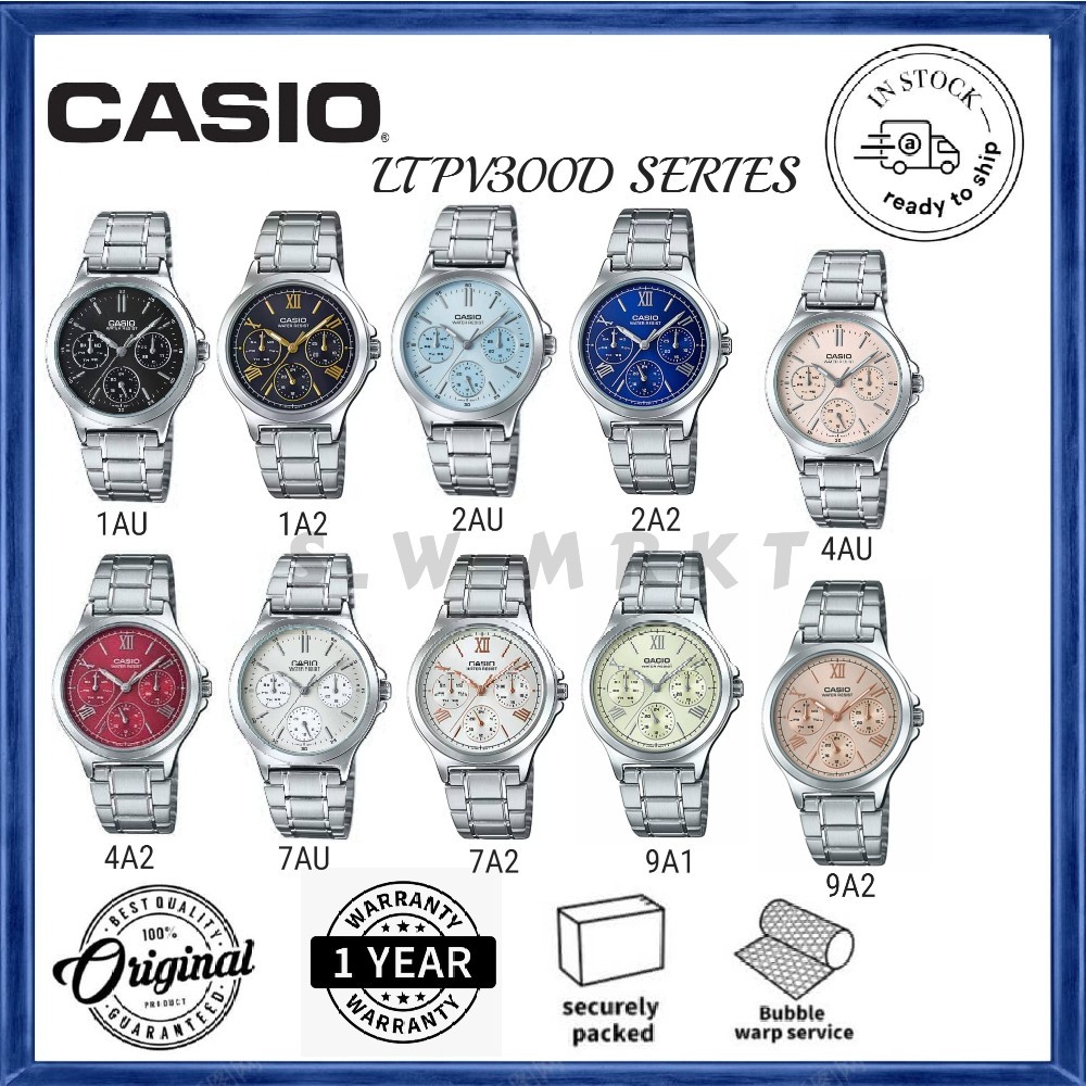 Casio LTP-V300D Series Classic Chronograph Ladies Watch | Shopee Malaysia