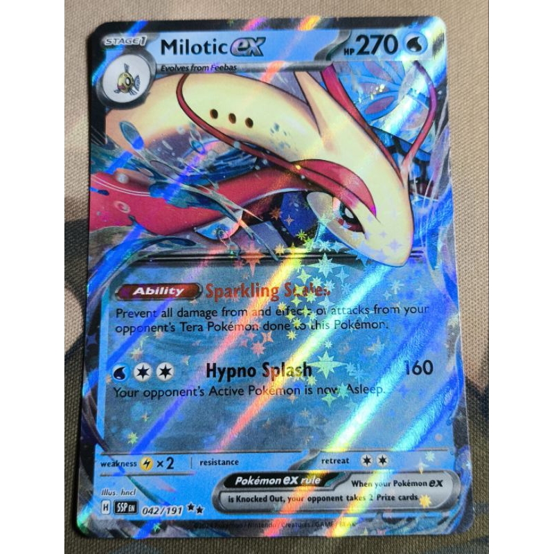POKÉMON PTCG SV08 Surging Sparks 042/191 Milotic ex | Shopee Malaysia