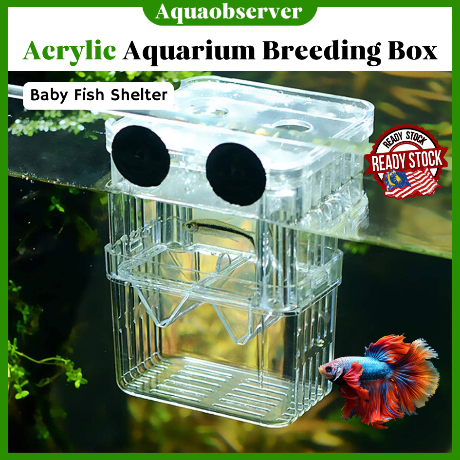Aquarium Acrylic Breeding box Baby Fish Tank Breeder Hatchery Incubator ...