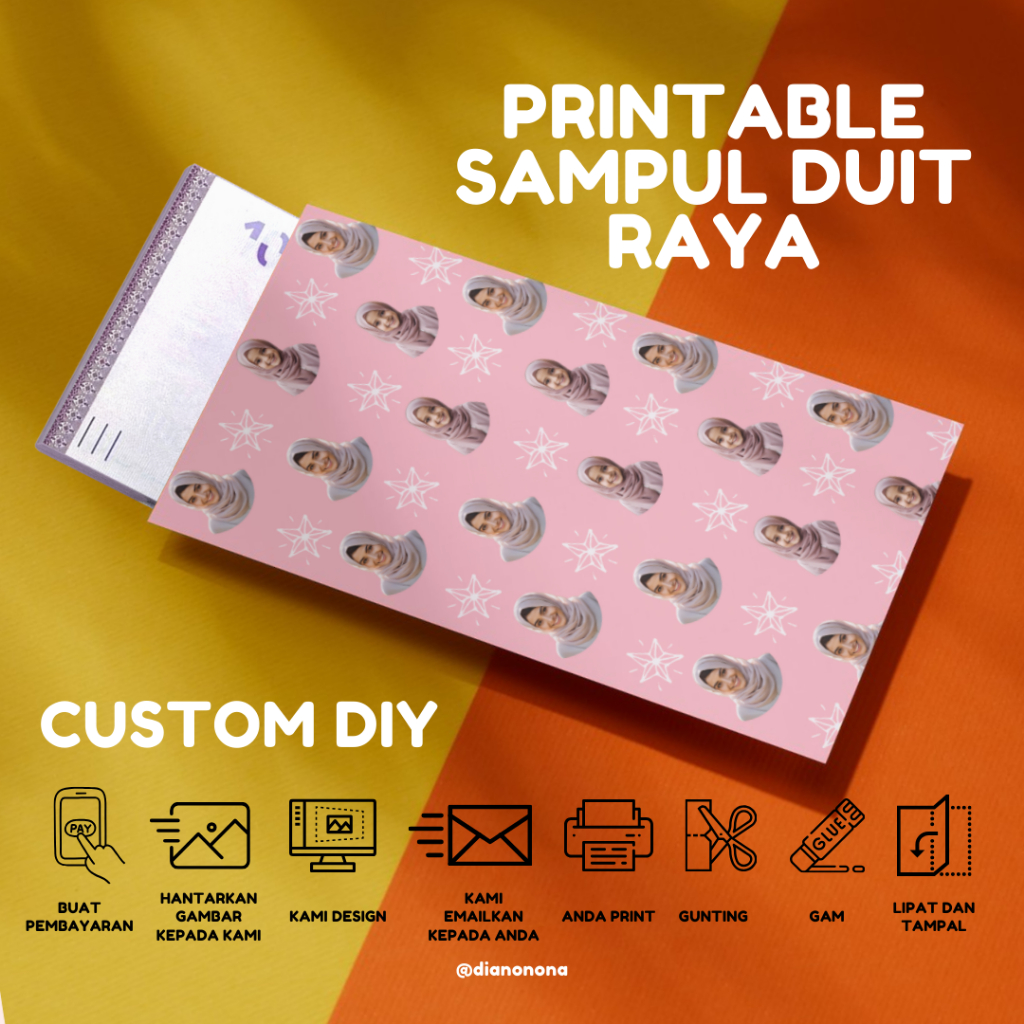 PDF/ PNG DIGITAL FILE | CUSTOM PRINTABLE SAMPUL DUIT RAYA DIY ...