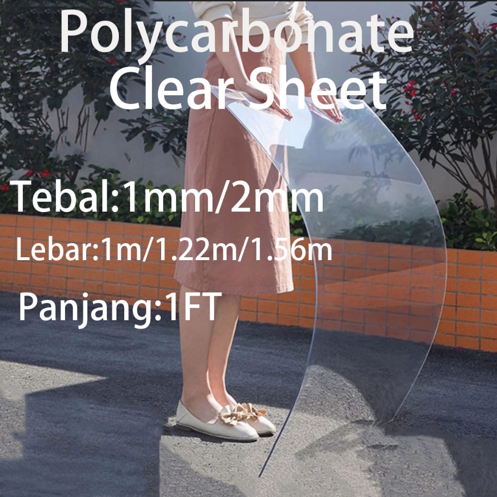 Polycarbonate Sheet 1mm/2mm/Pc Flat Transparent Roof/Atap Cerah ...