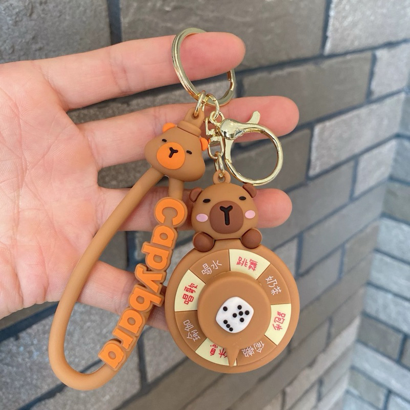 Capybara Keychain Lucky wheel Spin Pendant 卡皮巴拉转盘钥匙圈挂件 | Shopee Malaysia