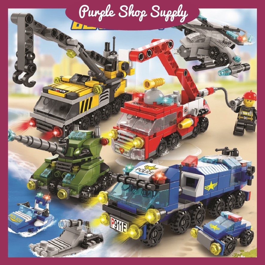 Car Building Block /Bricks Block Set 6 IN 1 / Toy Vehicle Block / Small ...