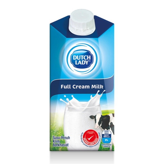 Dutch Lady 300ml UHT Dairy Healthy Milk Drinks - Full Cream Flavor Halal Milk Daily Beverage ...