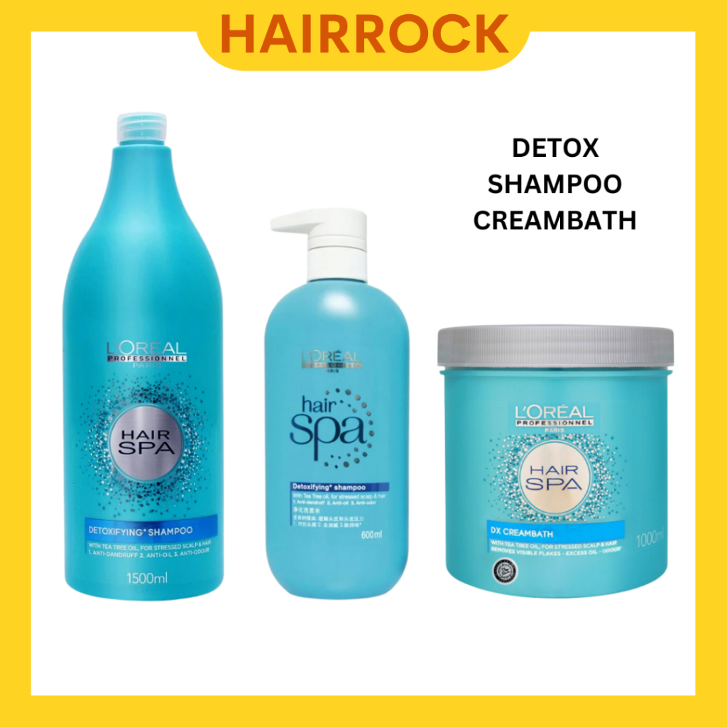 LOREAL Professional Hair Spa Detoxifying Shampoo/Creambath 600/1000 ...