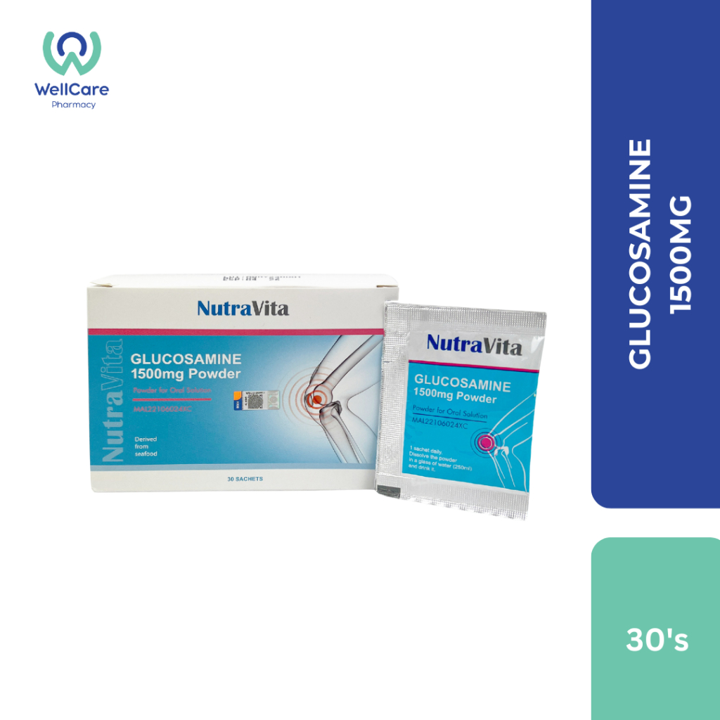 NUTRAVITA Glucosamine Powder 1500MG - 30's (1box) | Relief Joint Pain ...