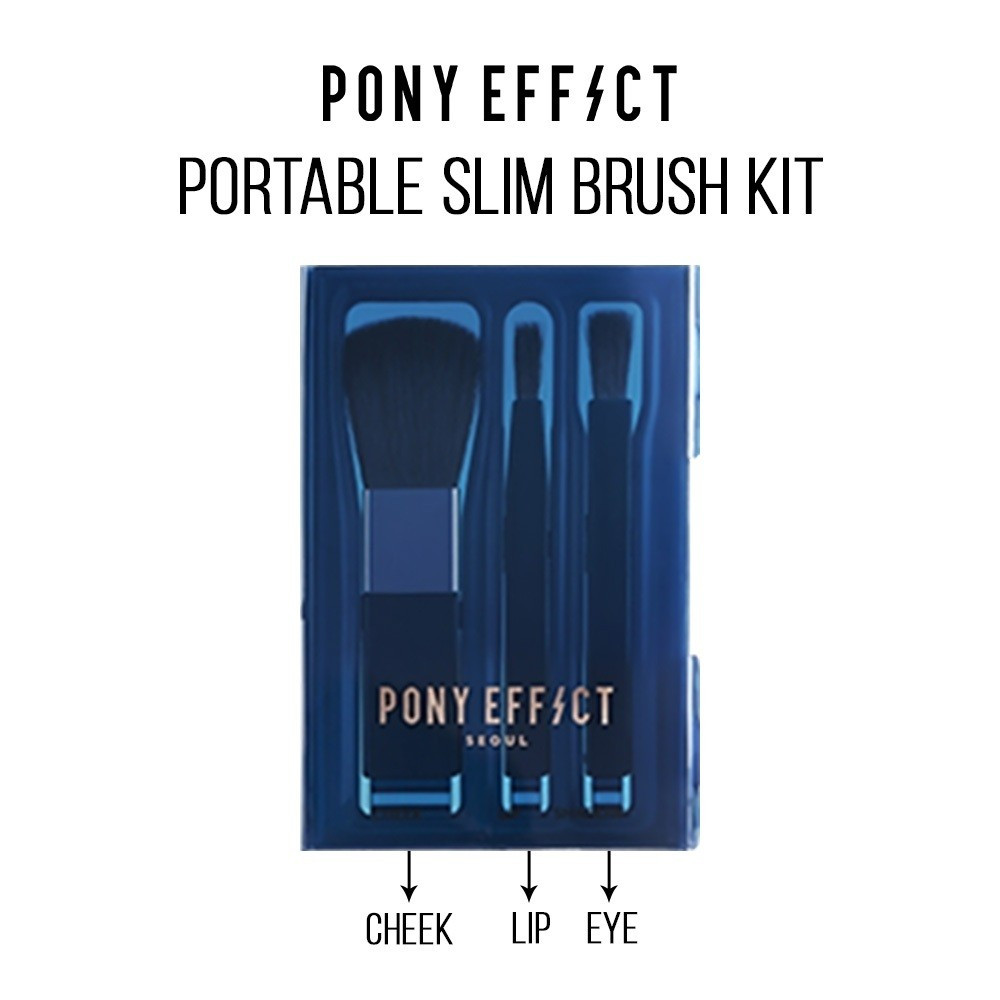 🇰🇷 PONY EFFECT PORTABLE SLIM BRUSH KIT SET K-BEAUTY MAKE UP COSMETIC ...