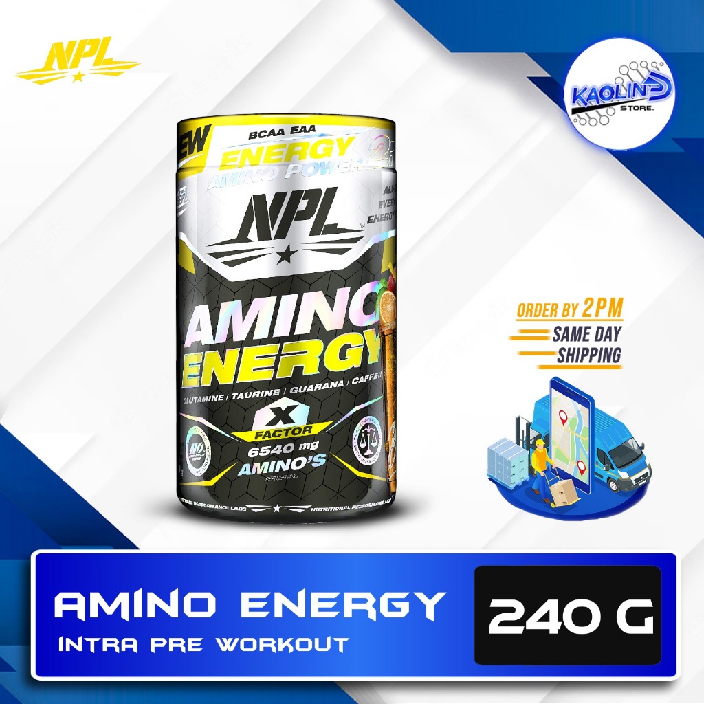 NPL Amino Energy + Glutamine 240g Pre Workout Recovery Energy Halal ...