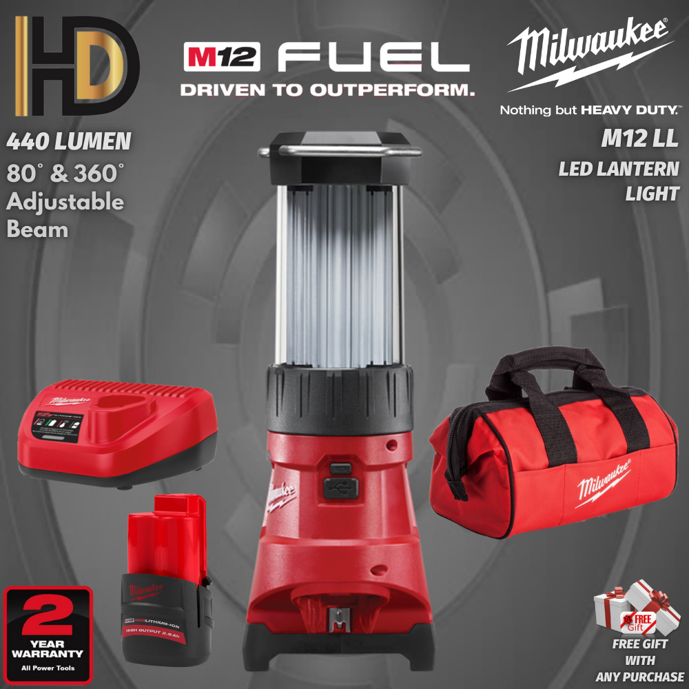 Milwaukee M12 LL LED Lantern Light 400 LUMEN / Work Light / Area Light ...