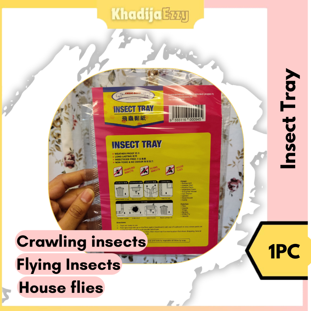 CHEMIBOND Insect Sticker Tray Perangkap Serangga Nyamuk Lalat Lipas ...