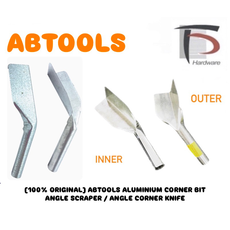 [100% ORIGINAL] ABTOOLS ALUMINIUM CORNER BIT ANGLE SCRAPER / ANGLE ...