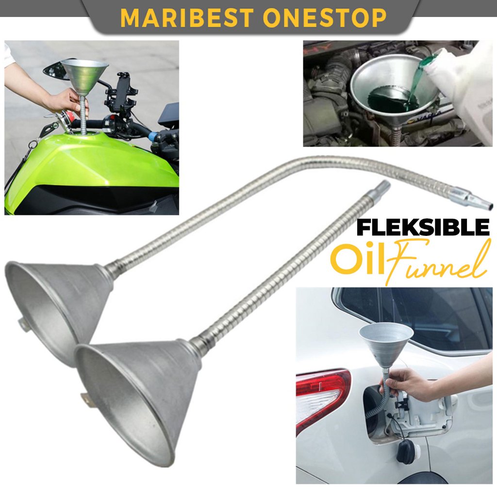 370MM 630MM Long Flexible Metal Funnel Car Truck Motorcycle Engine Oil ...