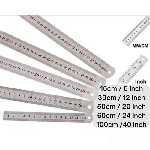 Astar 15cm / 30cm / 50cm / 60cm Metal Steel Ruler / Thickness Ruler (Price For 1 Pcs) | Shopee ...
