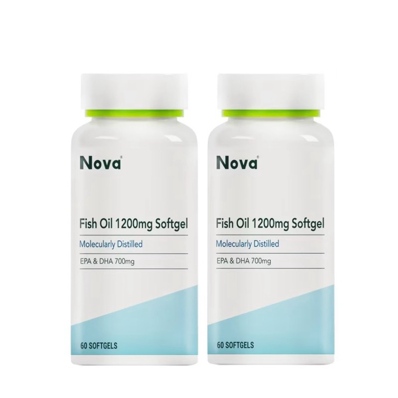 NOVA Fish Oil 1200mg EPA 420mg & DHA 280mg (2 x 60 Softgels) | Shopee ...