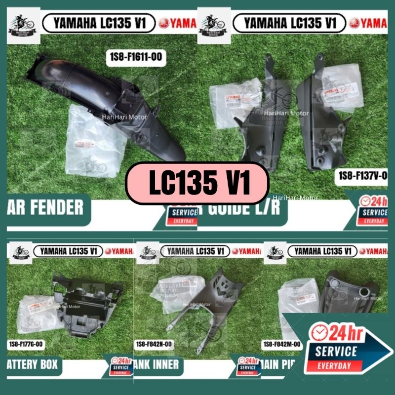 YAMAHA LC135 V1 1S8 Body Inner Full Set Original Hitam Black Mati Inner ...