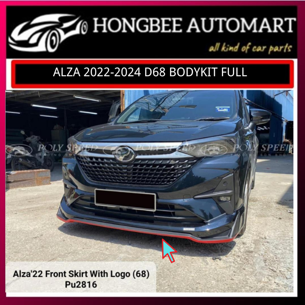 PERODUA ALZA 2022-2024 D68 BODYKIT SKIRTING FRONT REAR AND LEFT RIGHT ...
