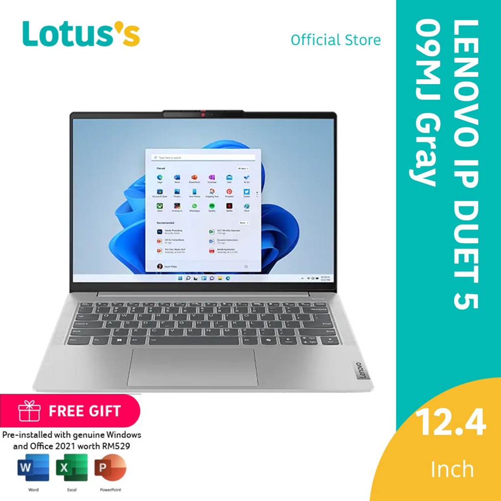 LENOVO IP DUET 5 09MJ Gray (i5-1335U,16GB,512GB,12.4",W11,GRY) | Shopee ...
