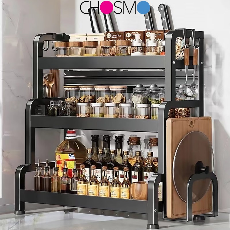 Spice Rack 2/3 Tier Kitchen Storage Rack Shelf Kitchen Spice Rack Space ...