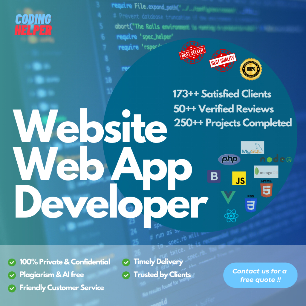 Web Development Coding and programming (website, web app, debug, add ...