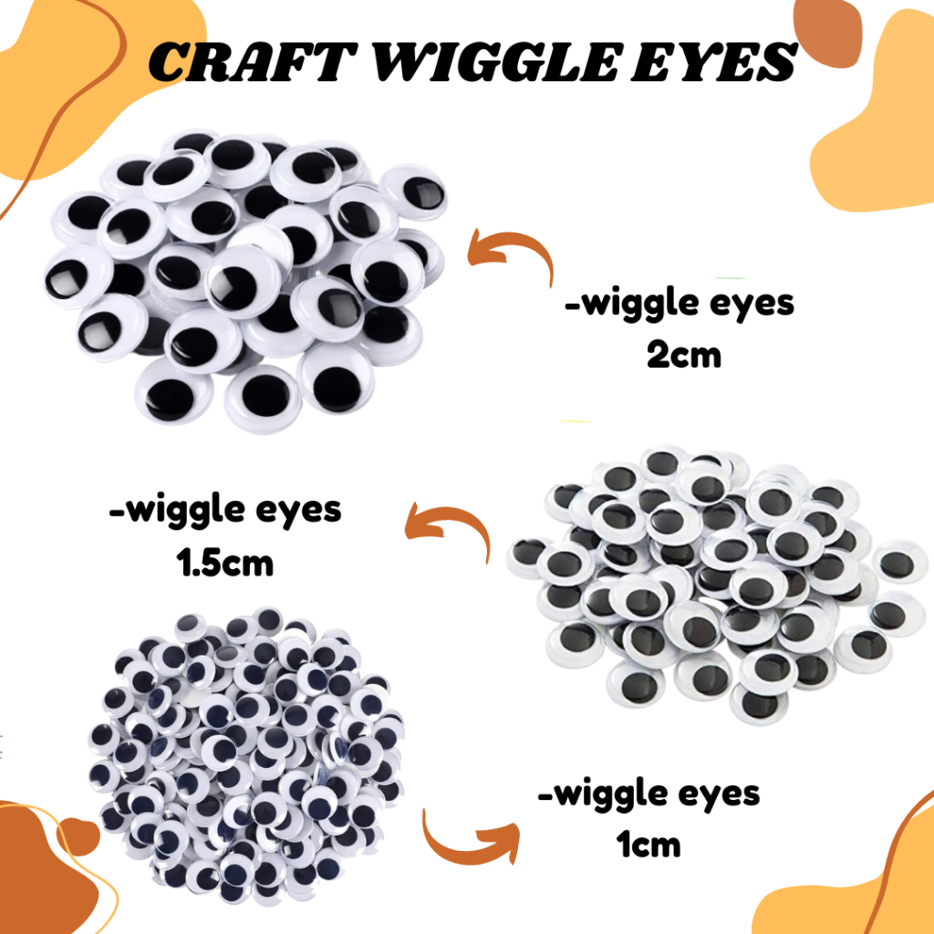 WIGGLE EYES DIY CHILDREN ART CRAFT / DOLL EYES / ANIMAL EYES / MATA ...